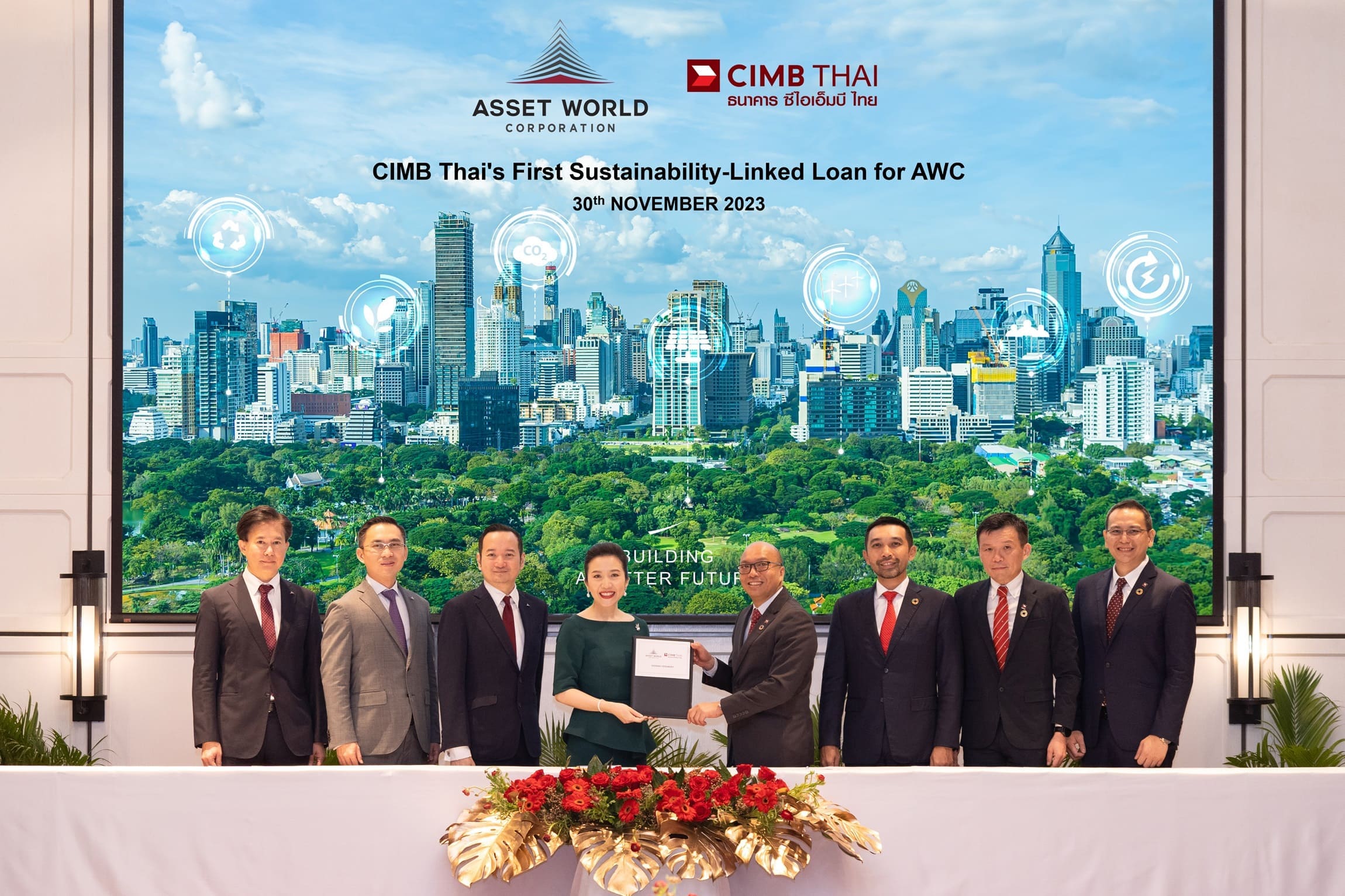 AWC and CIMB Thai sign the Bank’s first sustainability-linked loan valued at THB 3,000 million ...
